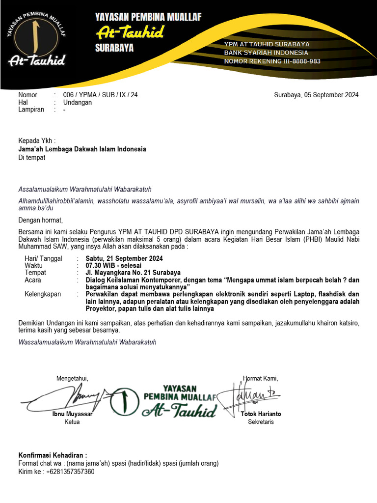 Undangan Dialog Muslim LDII | PDF