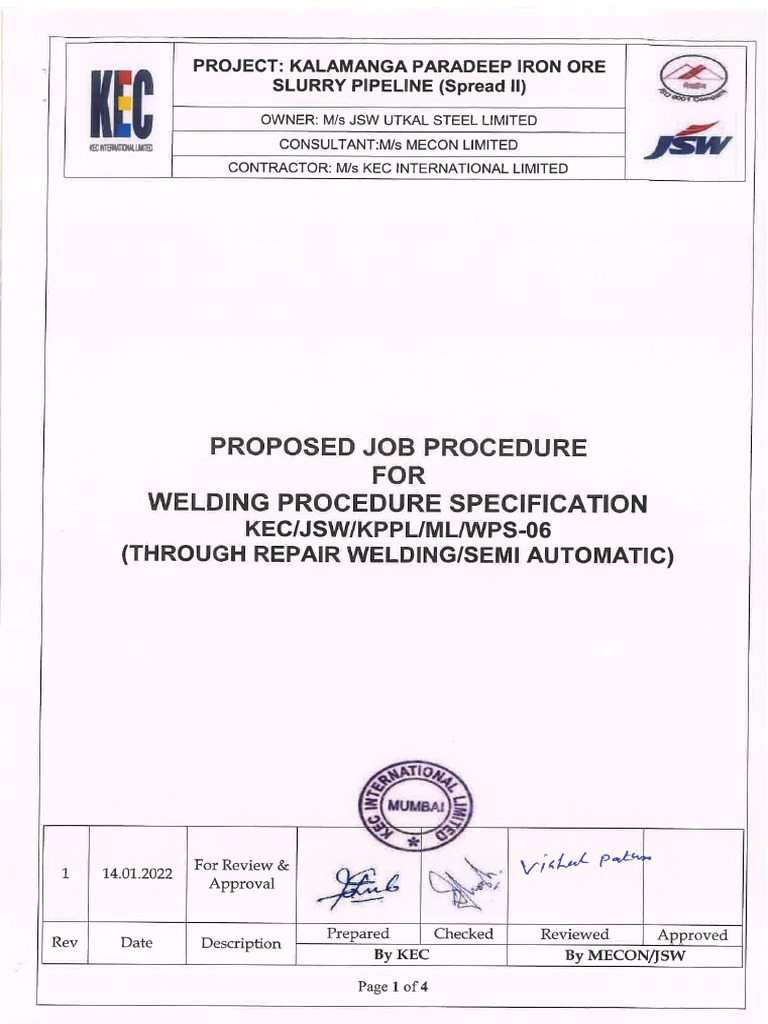 WPS-06 Through Repair Welding Semi Auto | PDF