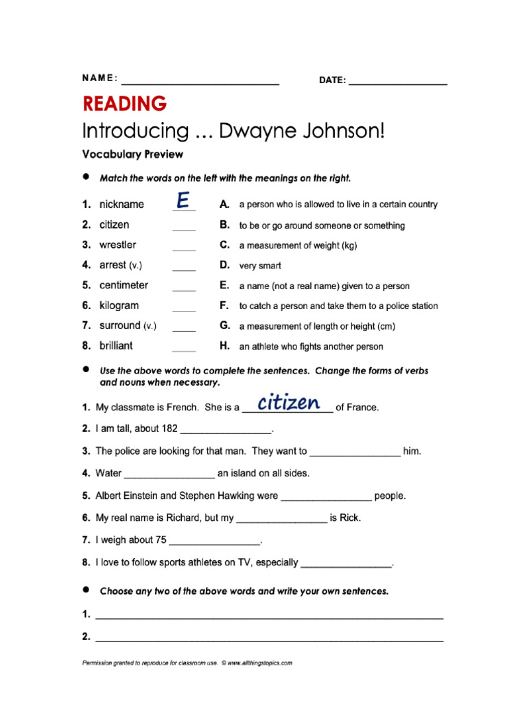 Reading Dwayne Johnson - Edited | PDF