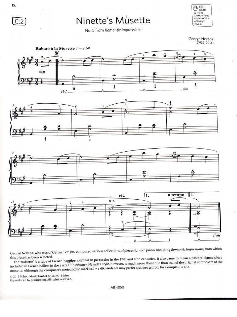 Ninette's Musette by G. Nevada | PDF