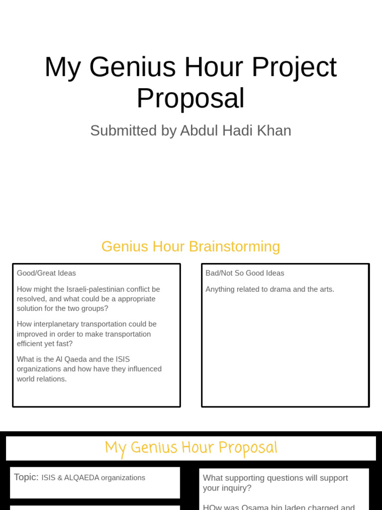 My Genius Hour Project Proposal | PDF