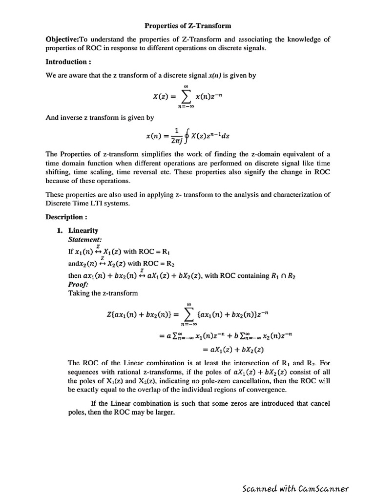 BE_6_SEM_EL_DSP-PROPERTIES_OF_Z_TRANSFORM-AMIT_THAKUR (1) | PDF