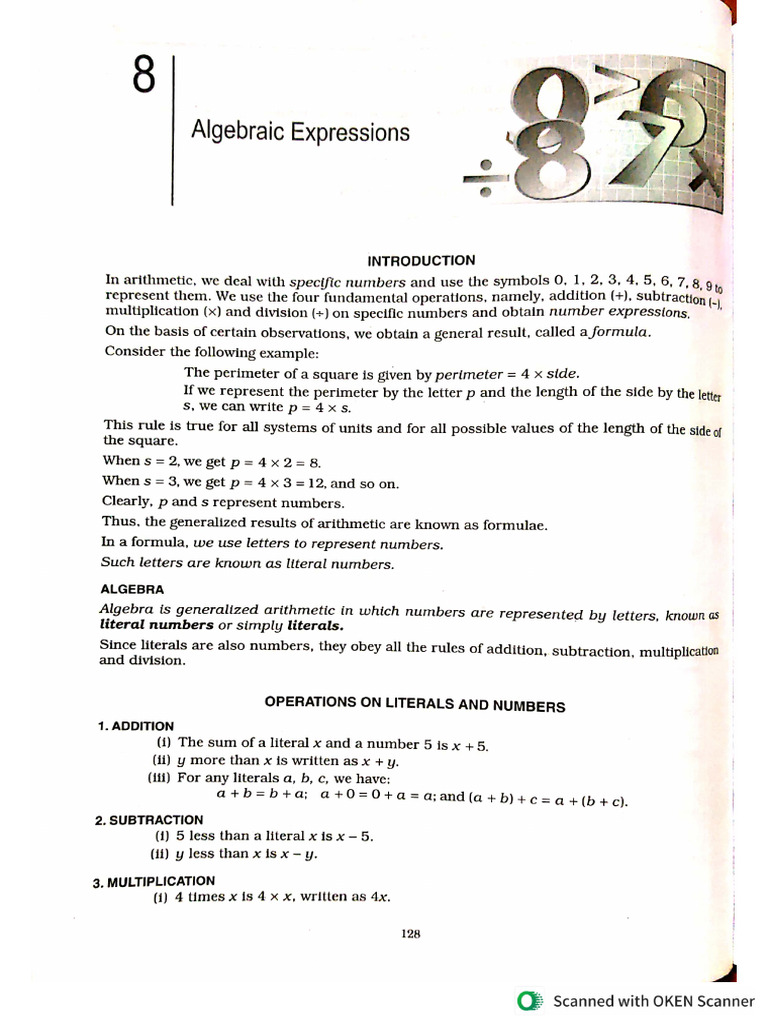 Algebraic Expressions | PDF