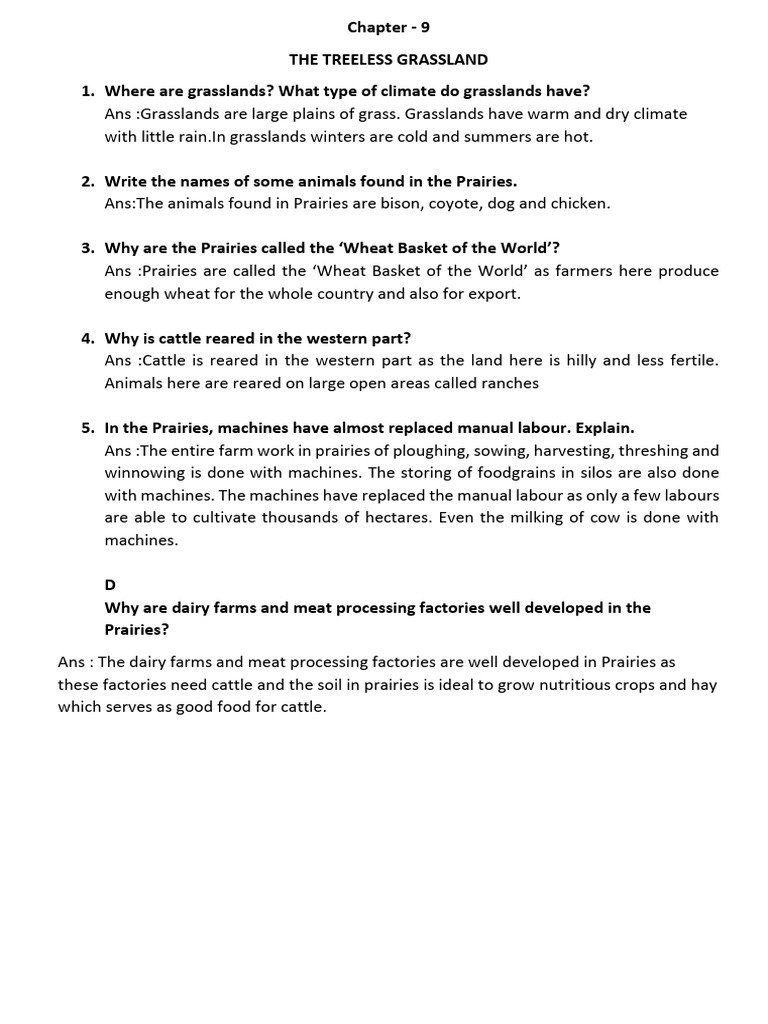 SST - Class V - Chapter 9 Answer Question | PDF