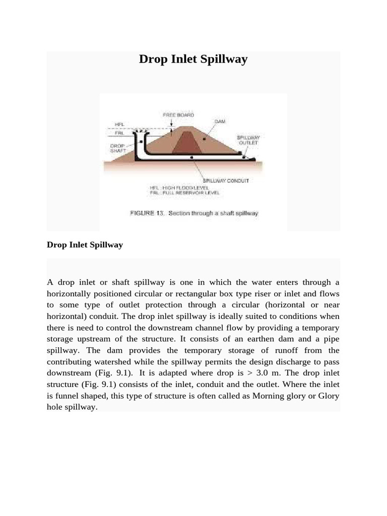 TSW-382 Drop Inlet Spillway | PDF | Discharge (Hydrology) | Spillway