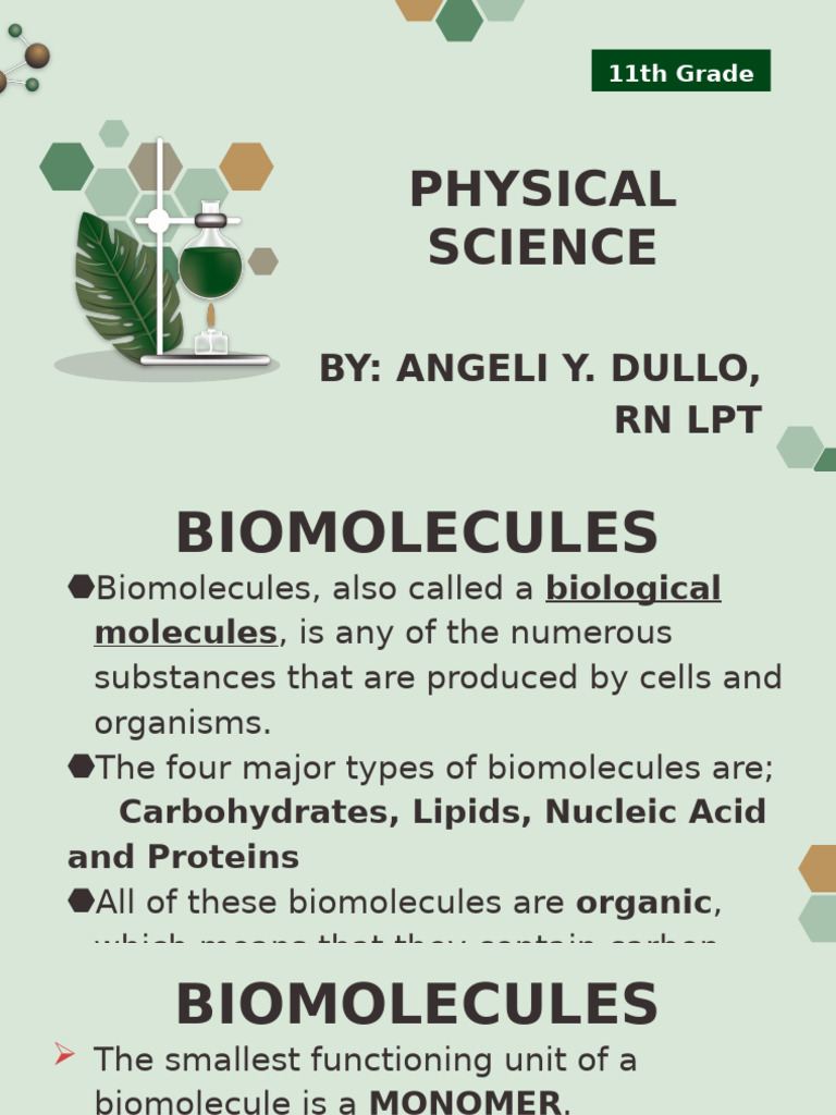 Biochemistry and Biomolecules Science 9th Grade Infographics | PDF ...