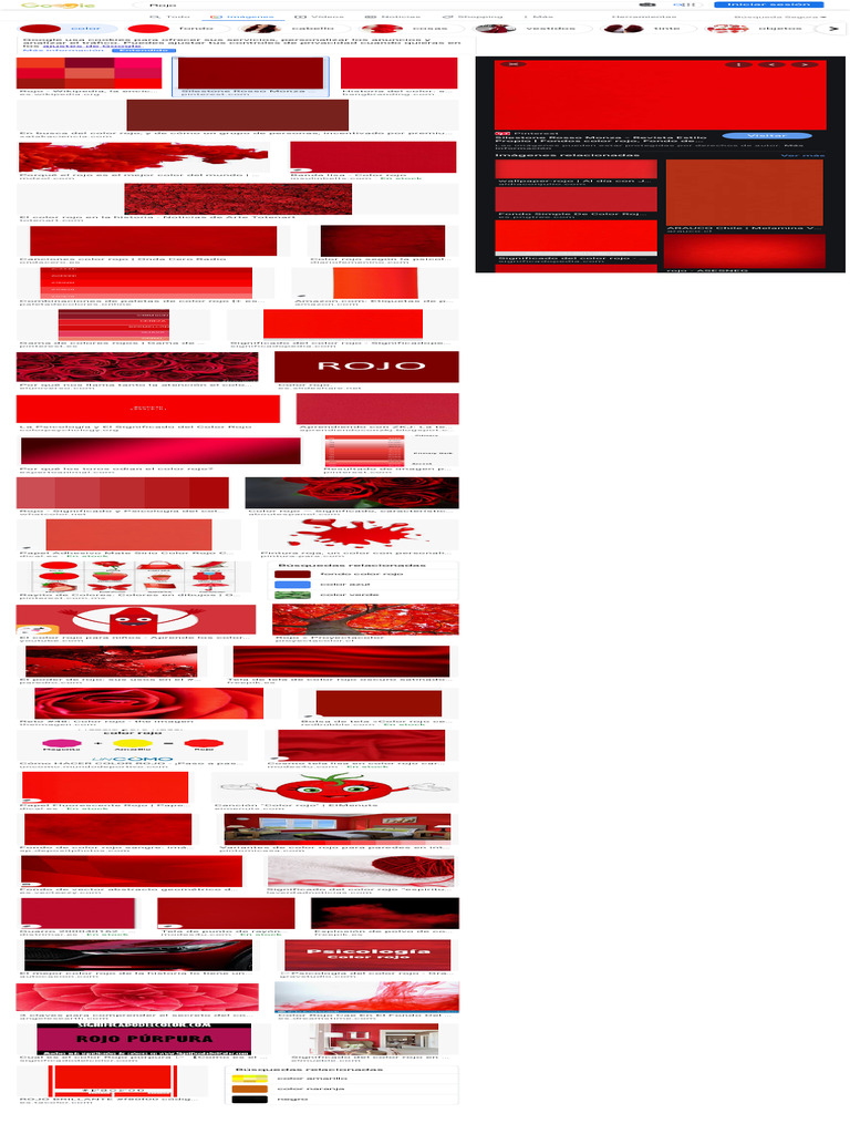 Significado y usos del color rojo | PDF | Color | Rojo