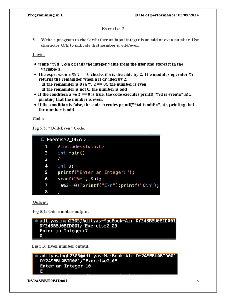 Exercise 2 | PDF | Computer Science | Computer Programming
