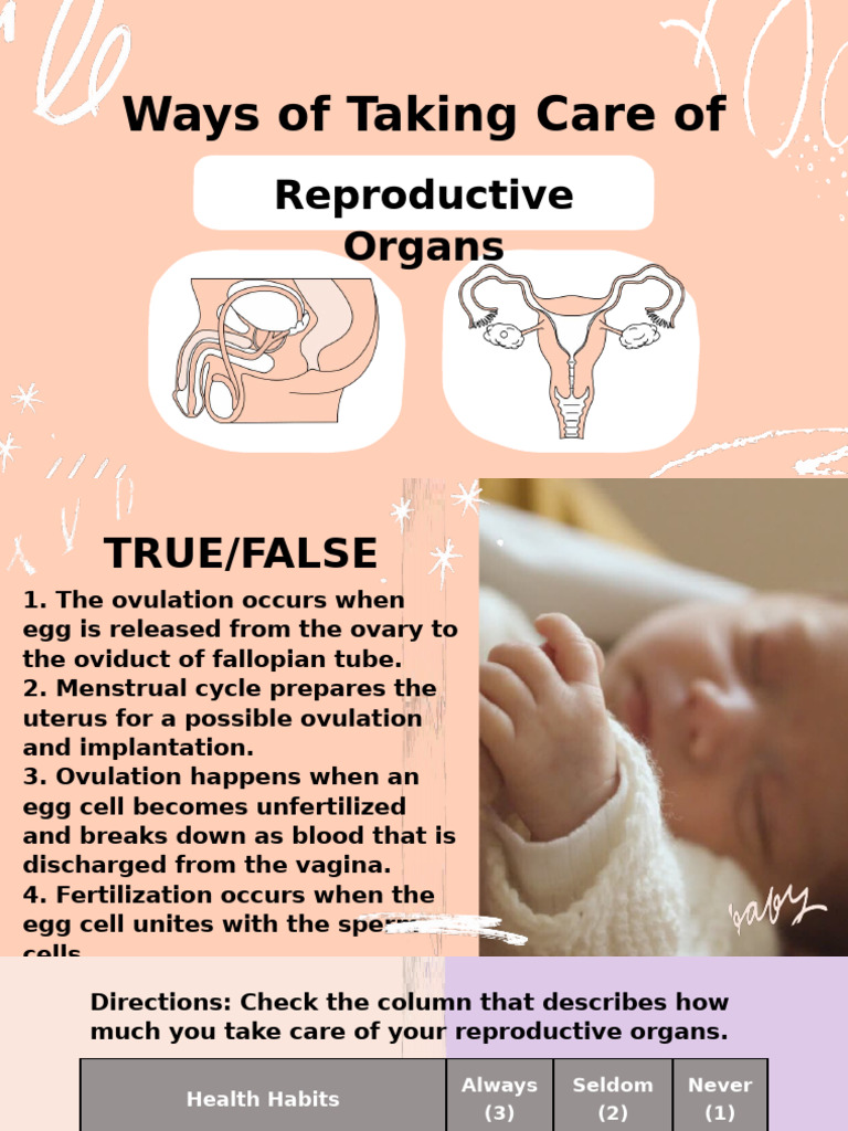 Understanding Human Reproduction Education Presentation in Peach Violet ...