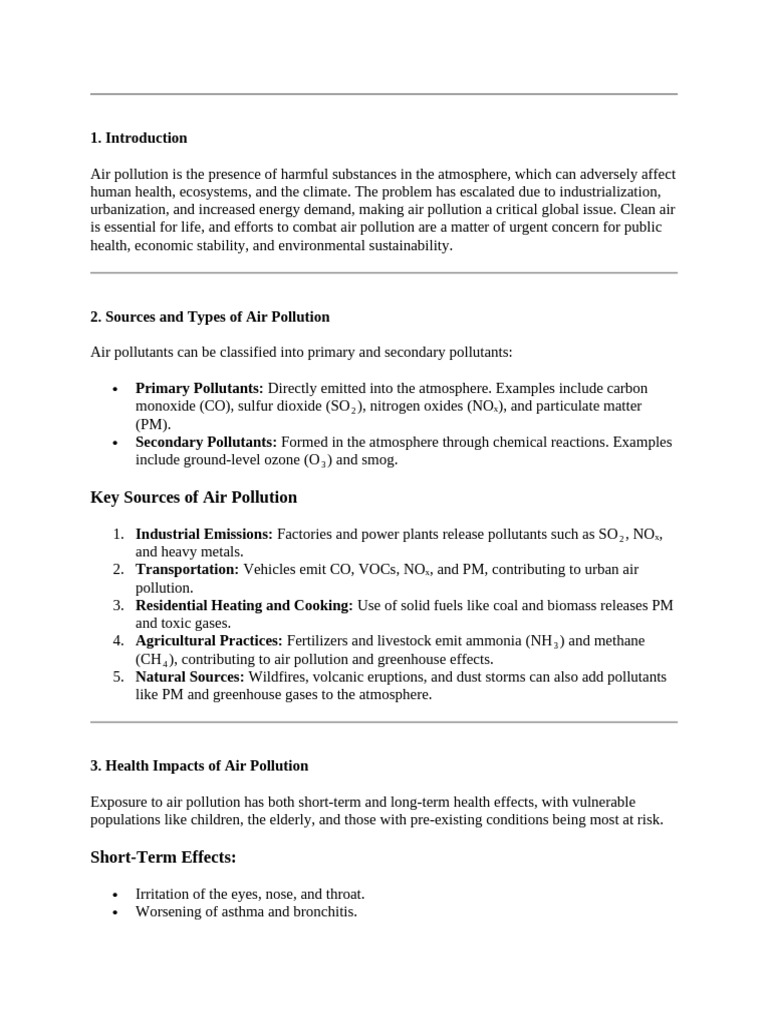 Research On Air The Entire Summary | PDF | Air Pollution | Particulates