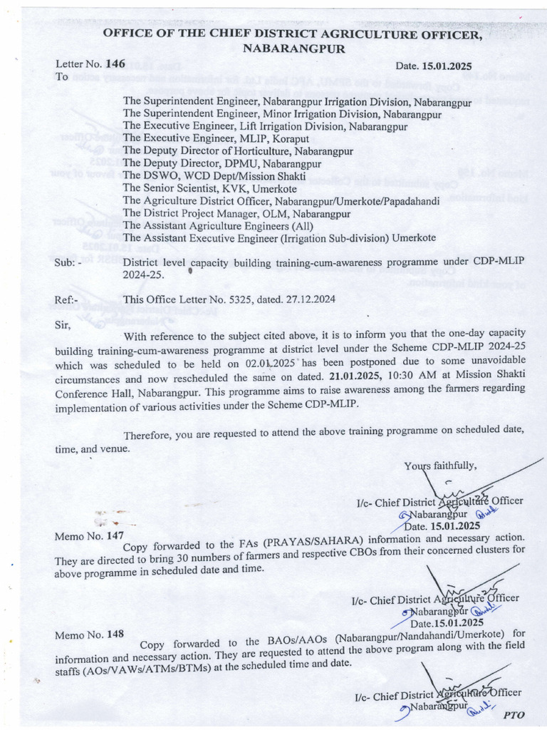 Dist Level Capacity Building Training Under CDP MLIP-2024-25 | PDF ...