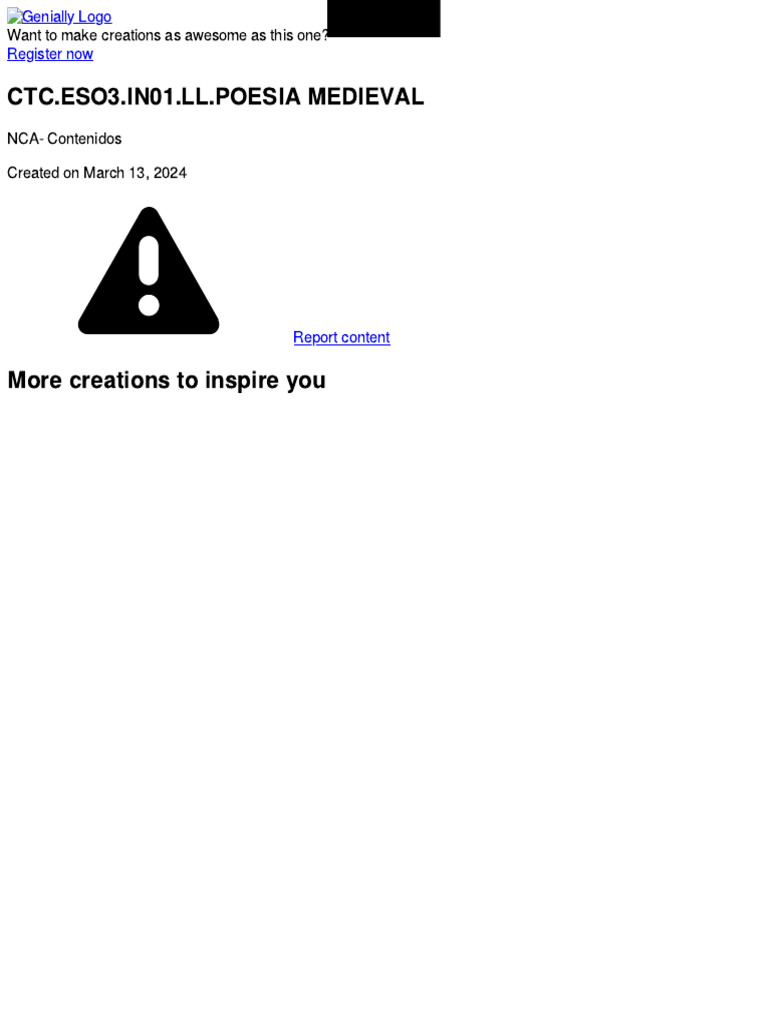 CTC - Eso3.In01.Ll - Poesia Medieval: Want To Make Creations As Awesome ...