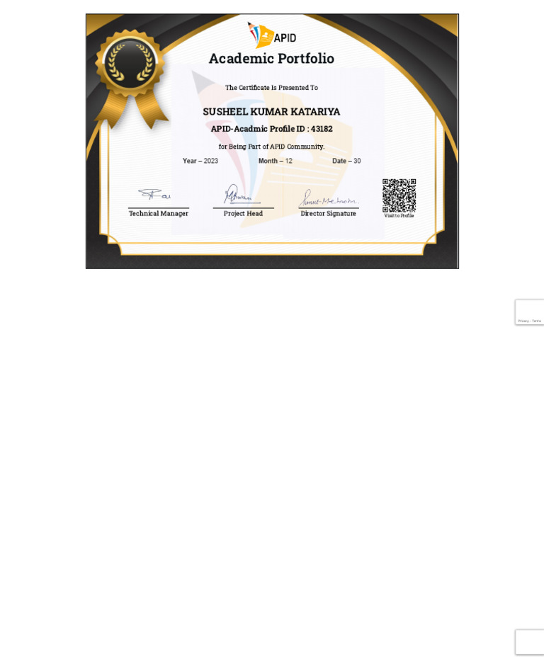 APID Certificate - APID | PDF