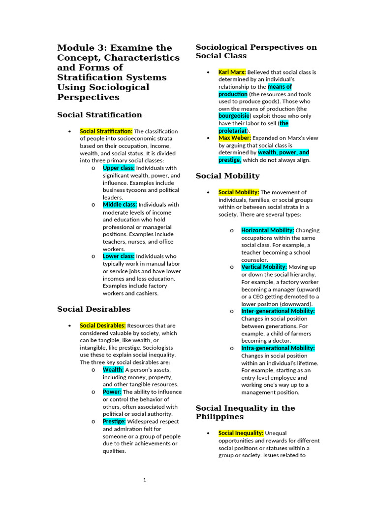 UCSP Reviewer | PDF | Social Inequality | Discrimination & Race Relations