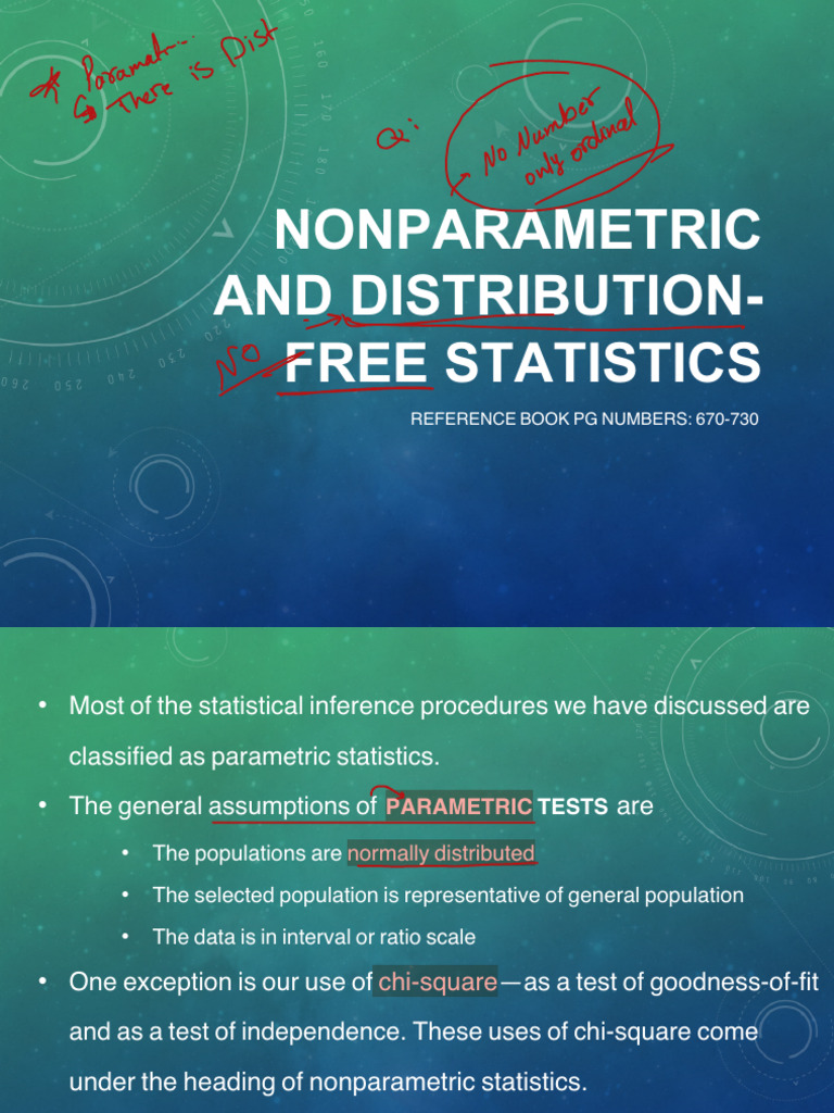 15 Nonparametric And Distribution Free Statistics 44 2 Pdf