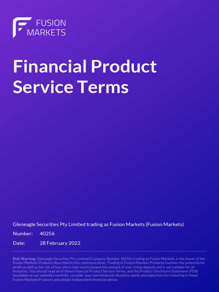 Fusion Markets Financial Service Terms | PDF | Derivative (Finance ...