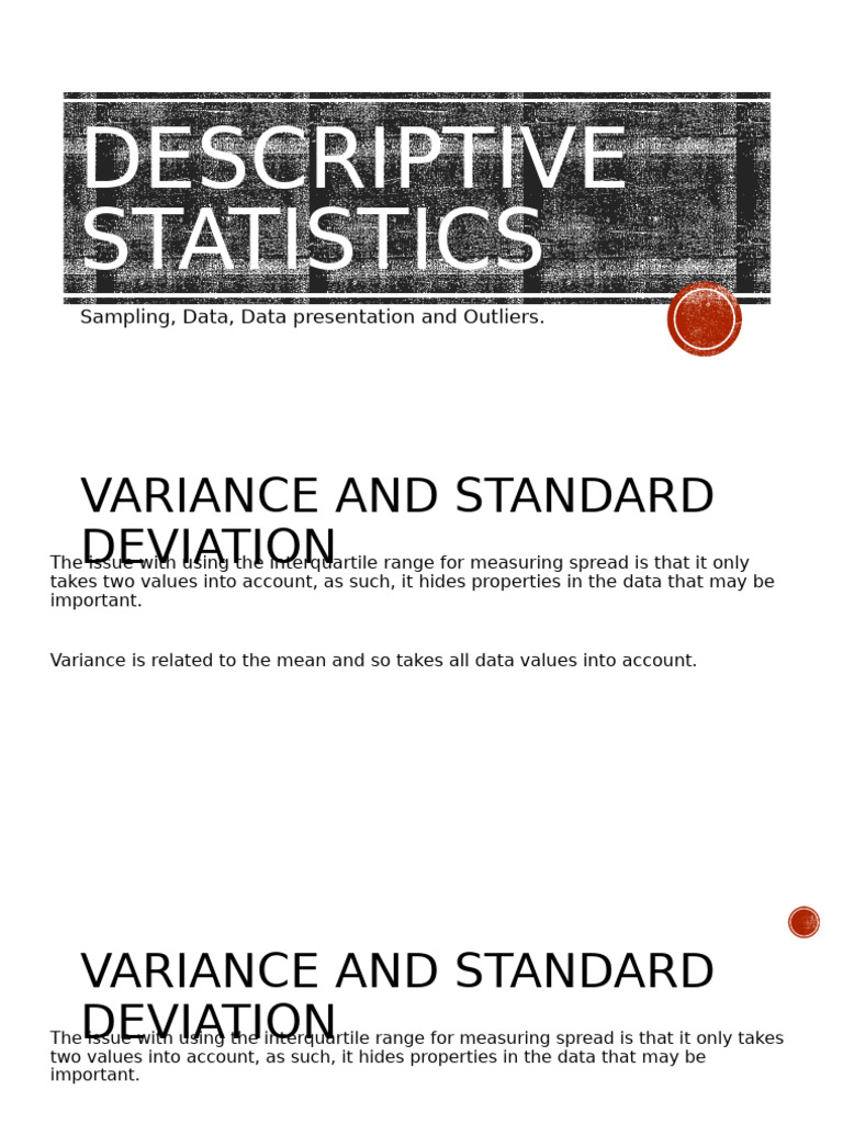 2.2 Variance and Standard Deviation | PDF