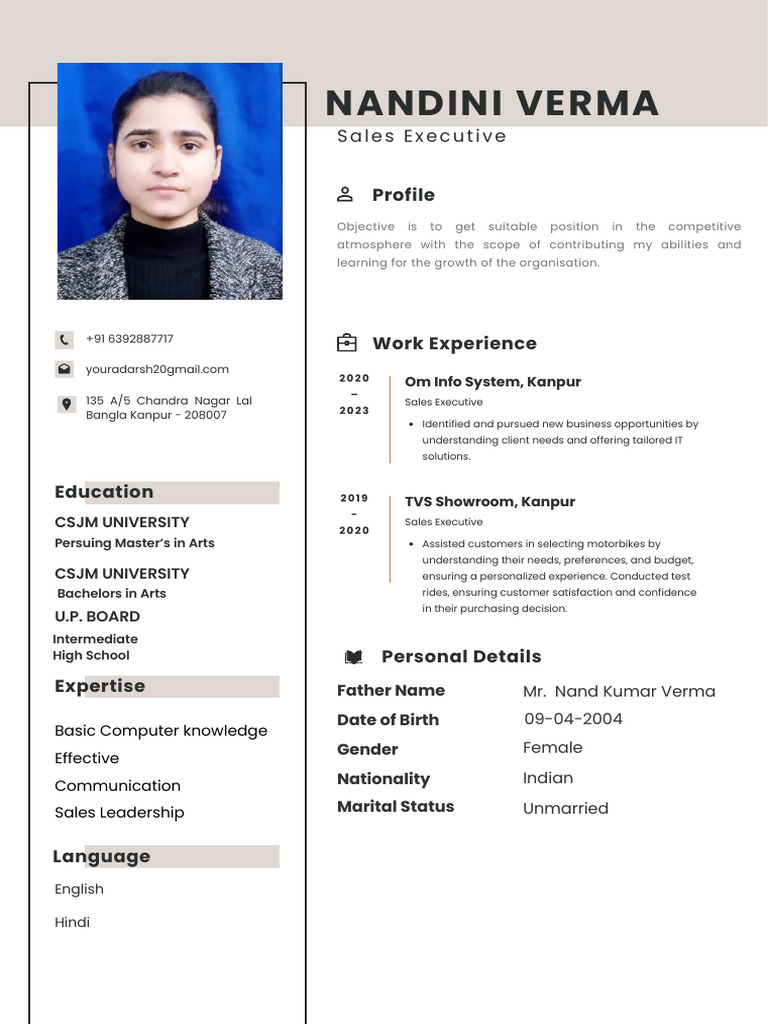 nandini verma cv | PDF
