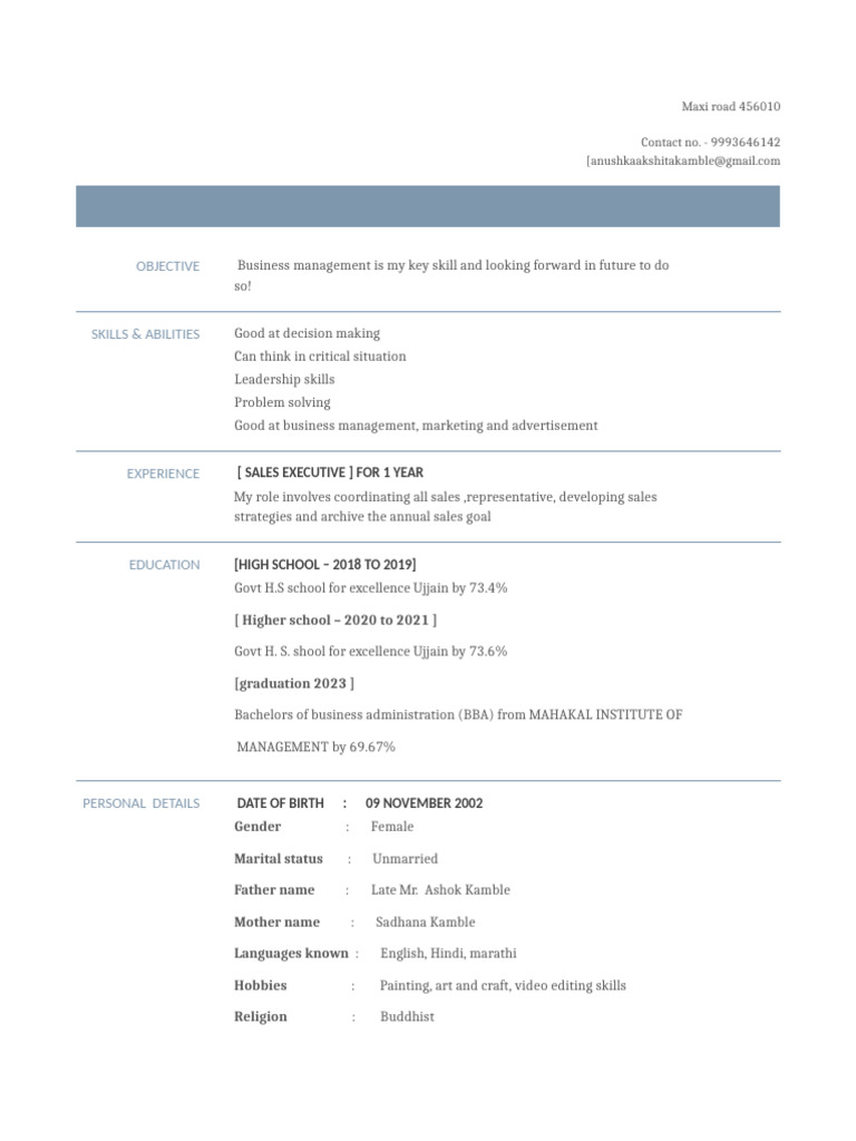 Anushka CV 2024 | PDF