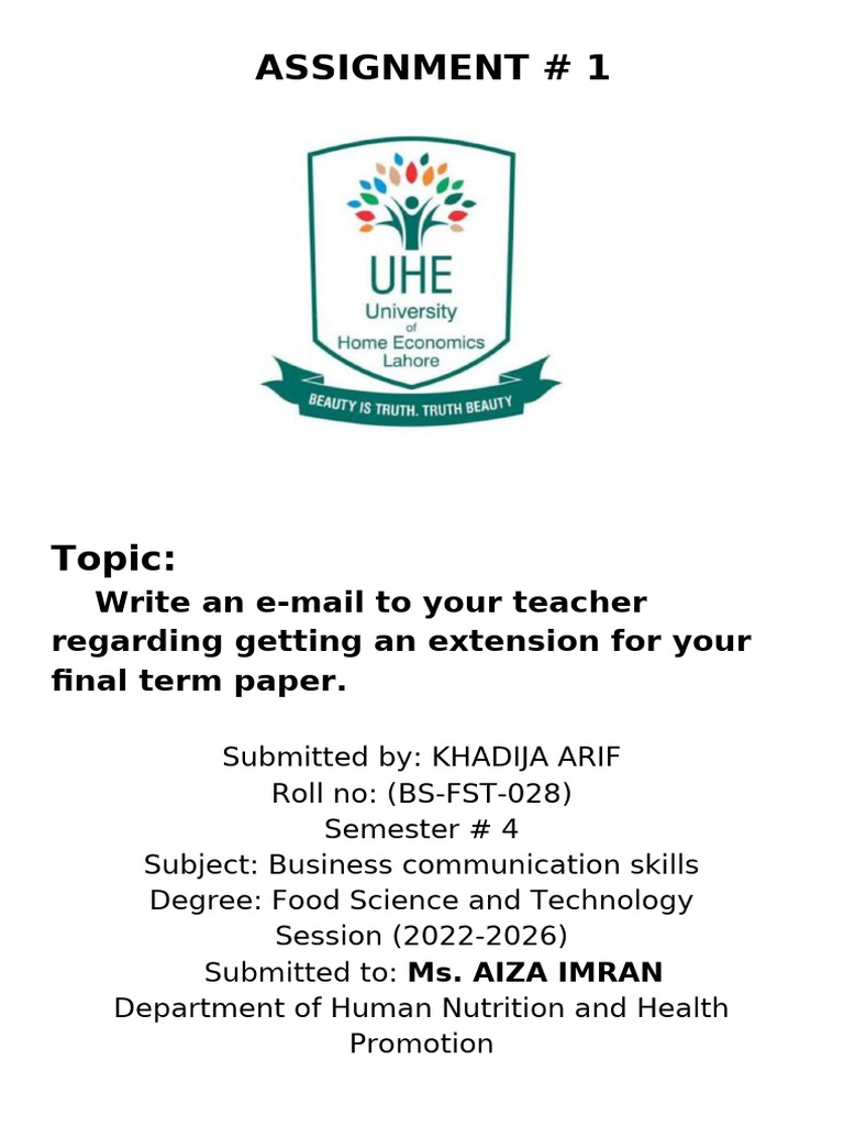 KHADIJA ARIF (Assignment No 1) | PDF