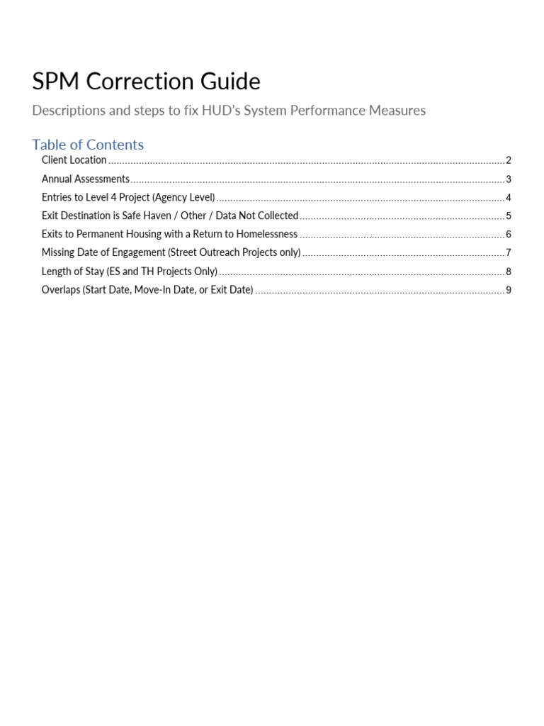 spms-corrections-guide | PDF | Homelessness