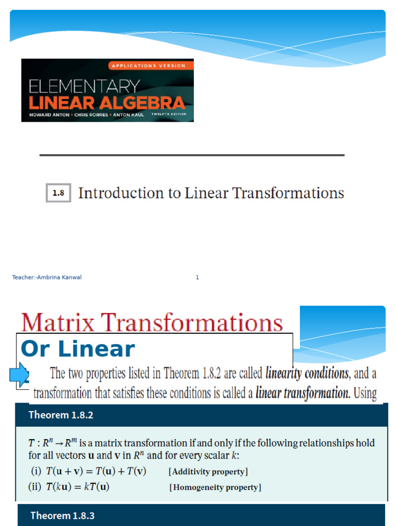 CH 1 8 Linear MATRIX Transformations Proofs EXCERCISES 25122024 ...