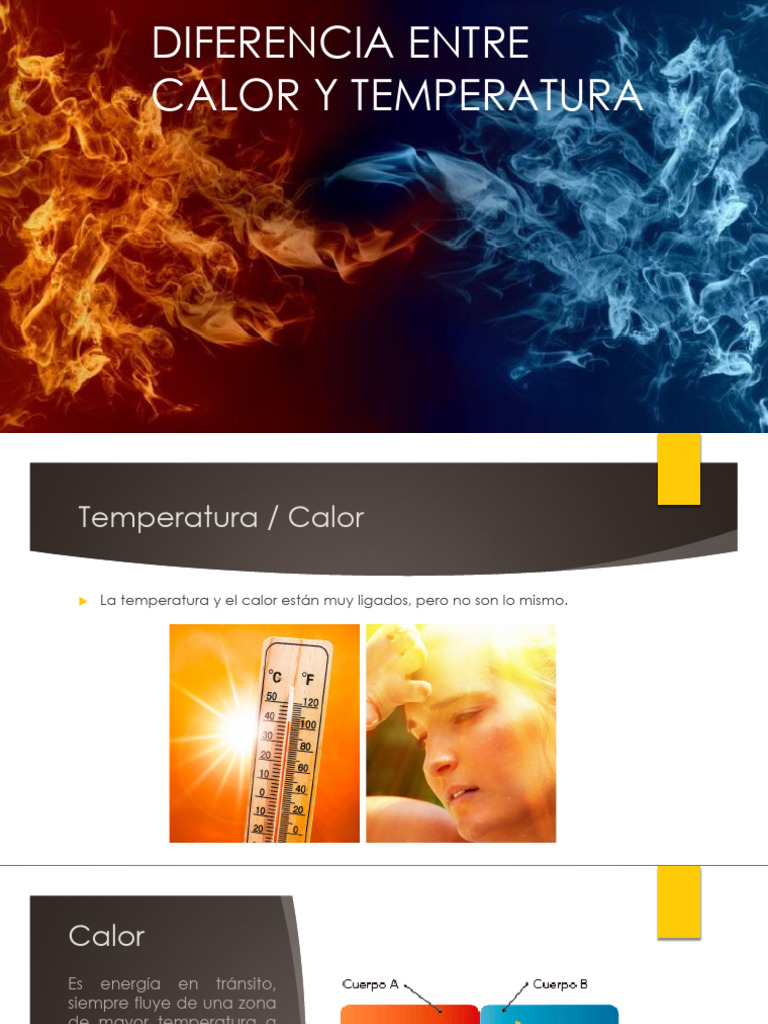 Diferencia Entre Calor y Temperatura | PDF | Calor | Temperatura