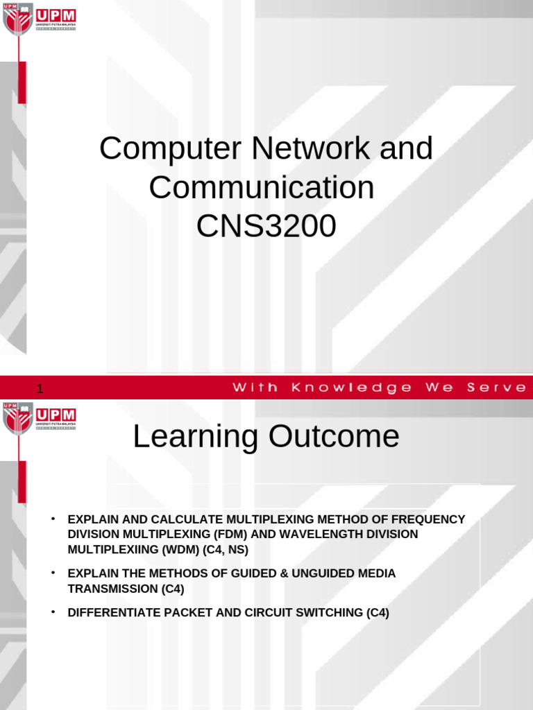 W4-CHP2-CNS3200 - Multiplexing | PDF | Multiplexing | Physical Layer Protocols