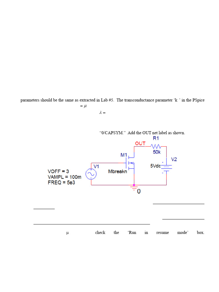 Lab6 MOSFETAmplifiers AD2 Rev3 | PDF | Amplifier | Mosfet