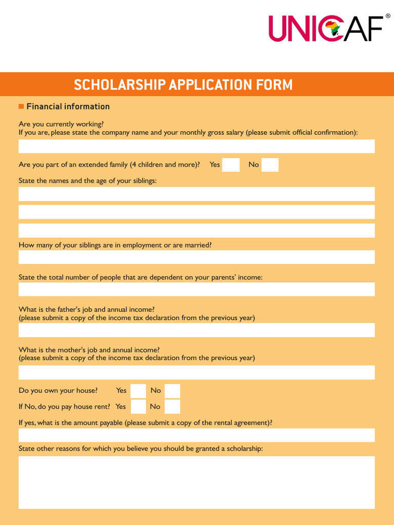 Scholarship Form | PDF