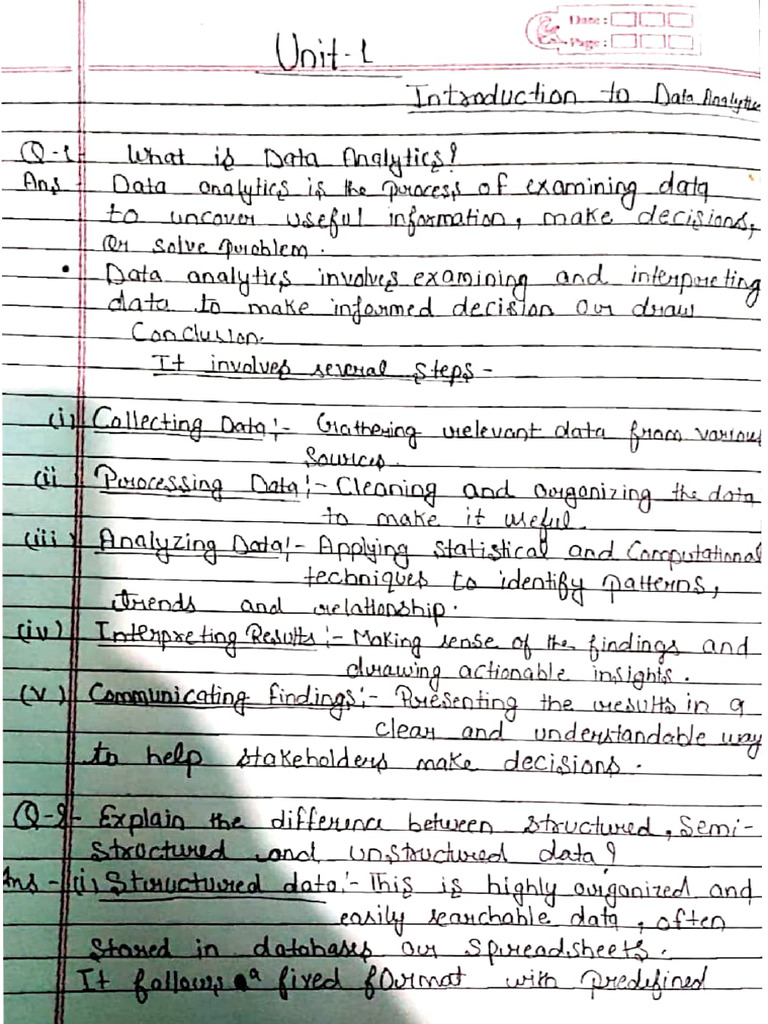 Data Analytics Anmol All Units | PDF