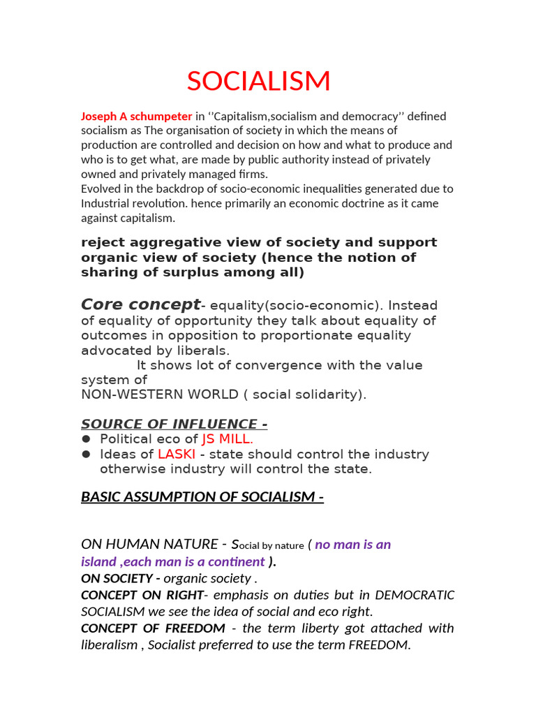 Understanding Socialism: Concepts and Evolution | PDF | Socialism | Marxism
