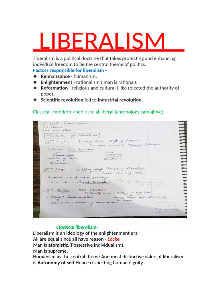 LIBERALISM | PDF | Liberalism | Liberty