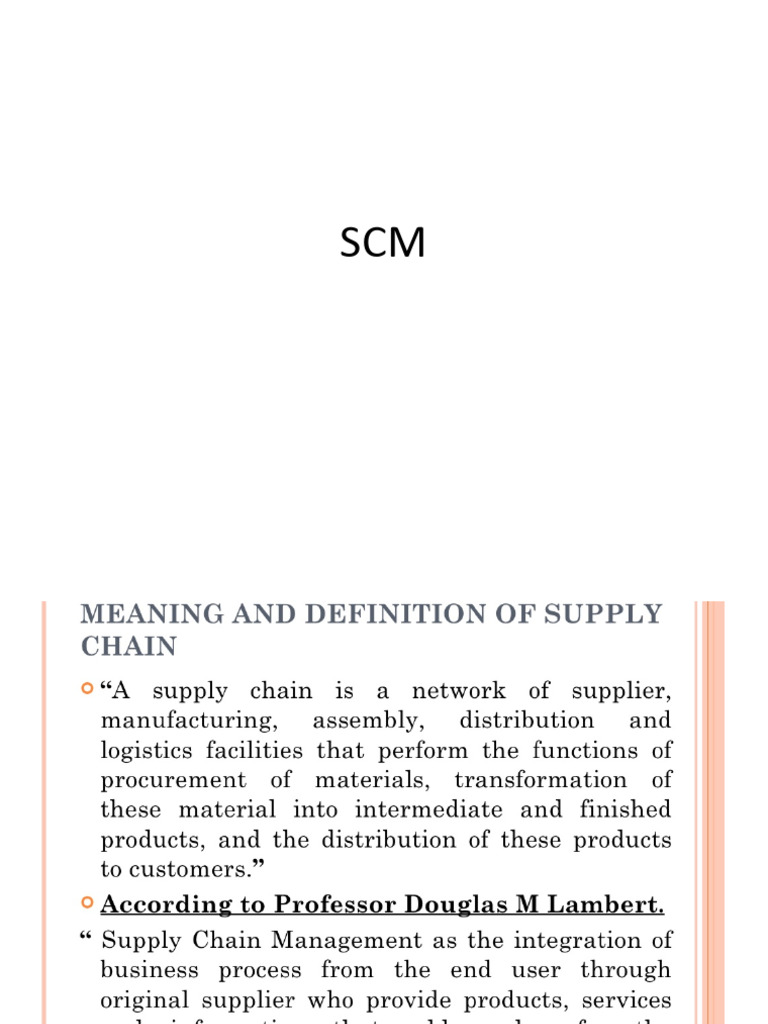 SCM-1 Decision Phases in SCM | PDF