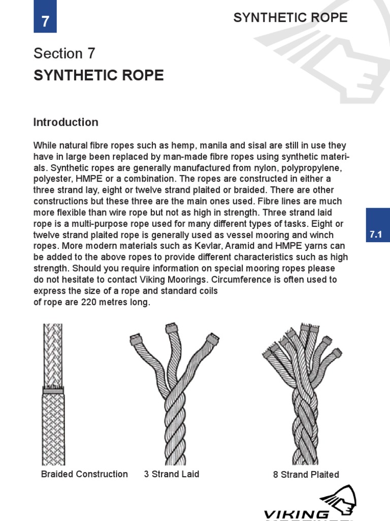 Synthetic Rope: Section 7 | PDF | Rope | Materials