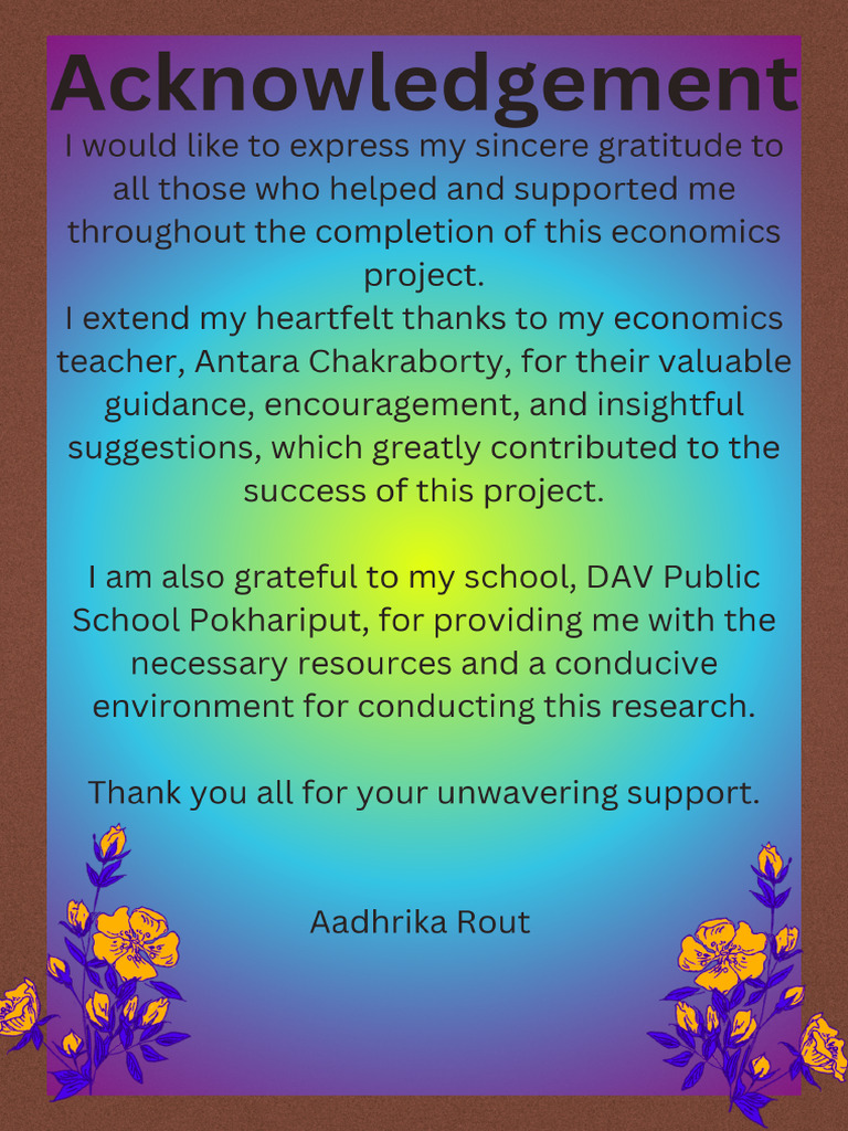 Acknowledgement | PDF
