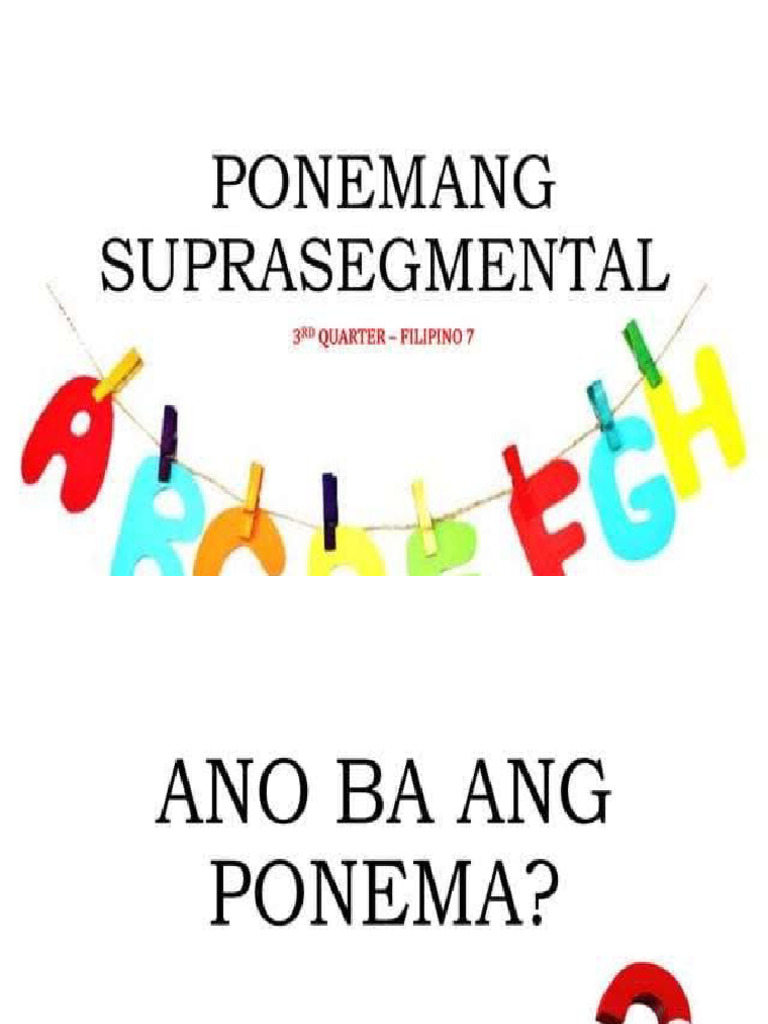 Ponemang Suprasegmental | PDF