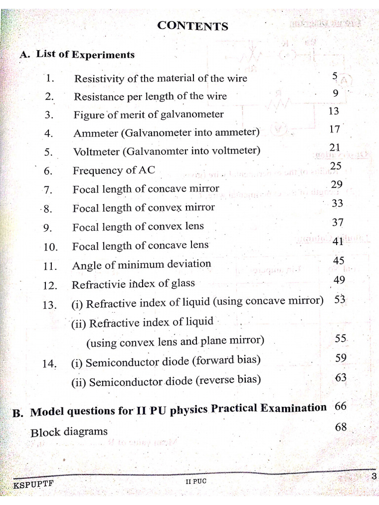 2ND Pu Physics Lab Experiments | PDF