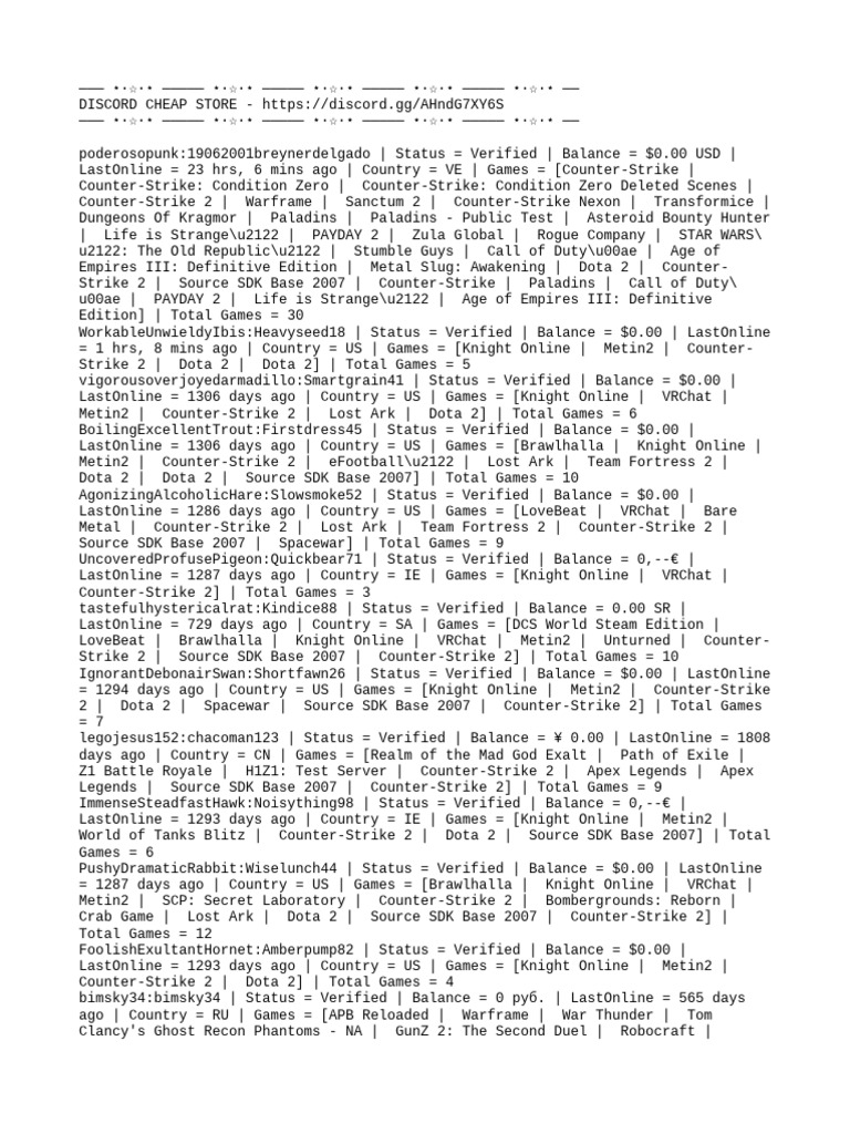 For Kingtom Steam Accounts | PDF