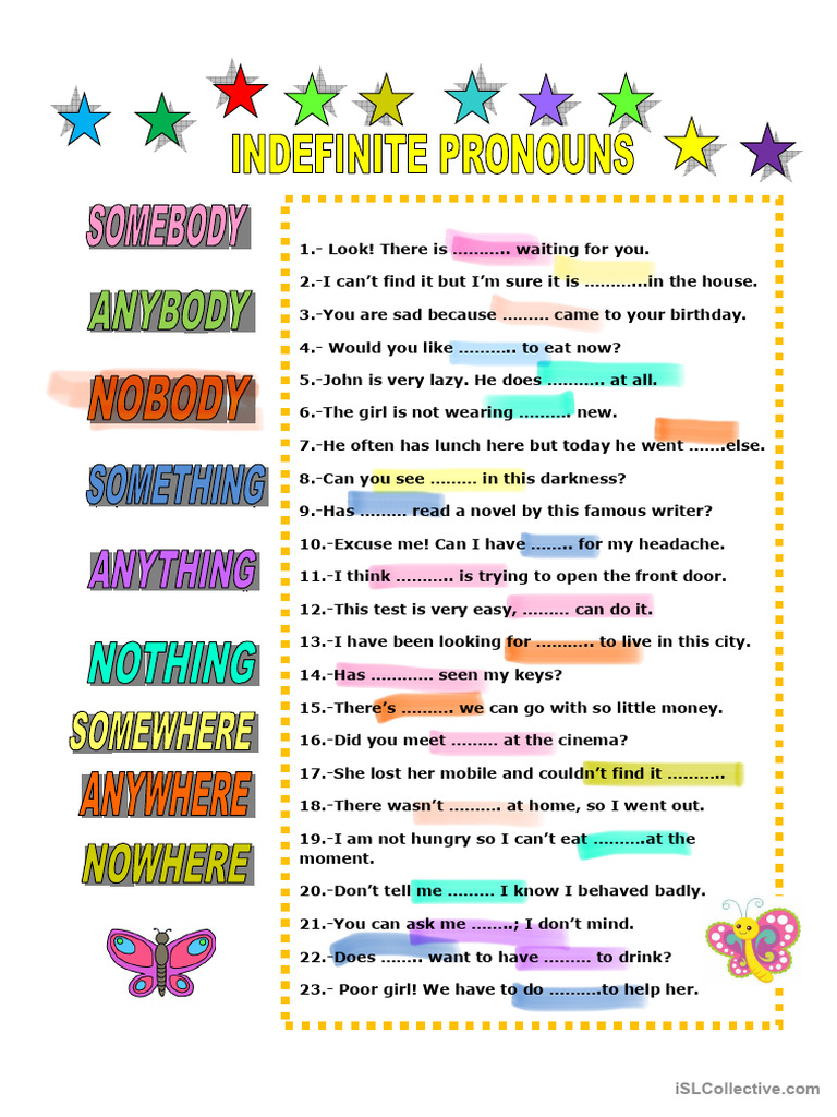 Indefinite Pronouns 2 | PDF