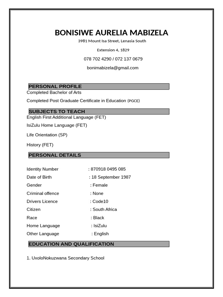 2024 CV | PDF | Learning | Behavior Modification