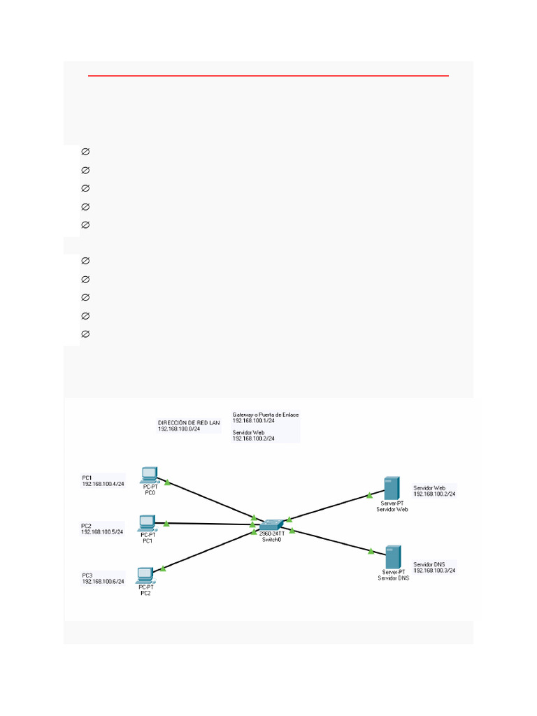 Práctica - Configurar Servidor Web y DNS en Packet Tracer | PDF