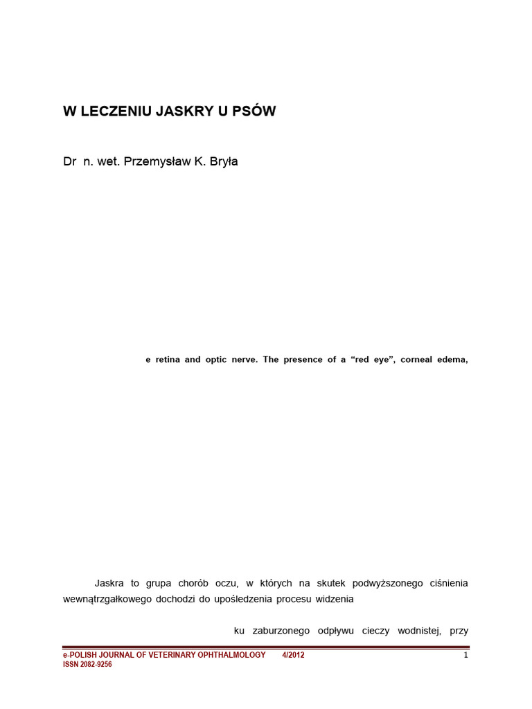 Wykorzystanie Trabekulektomii Chiru | PDF