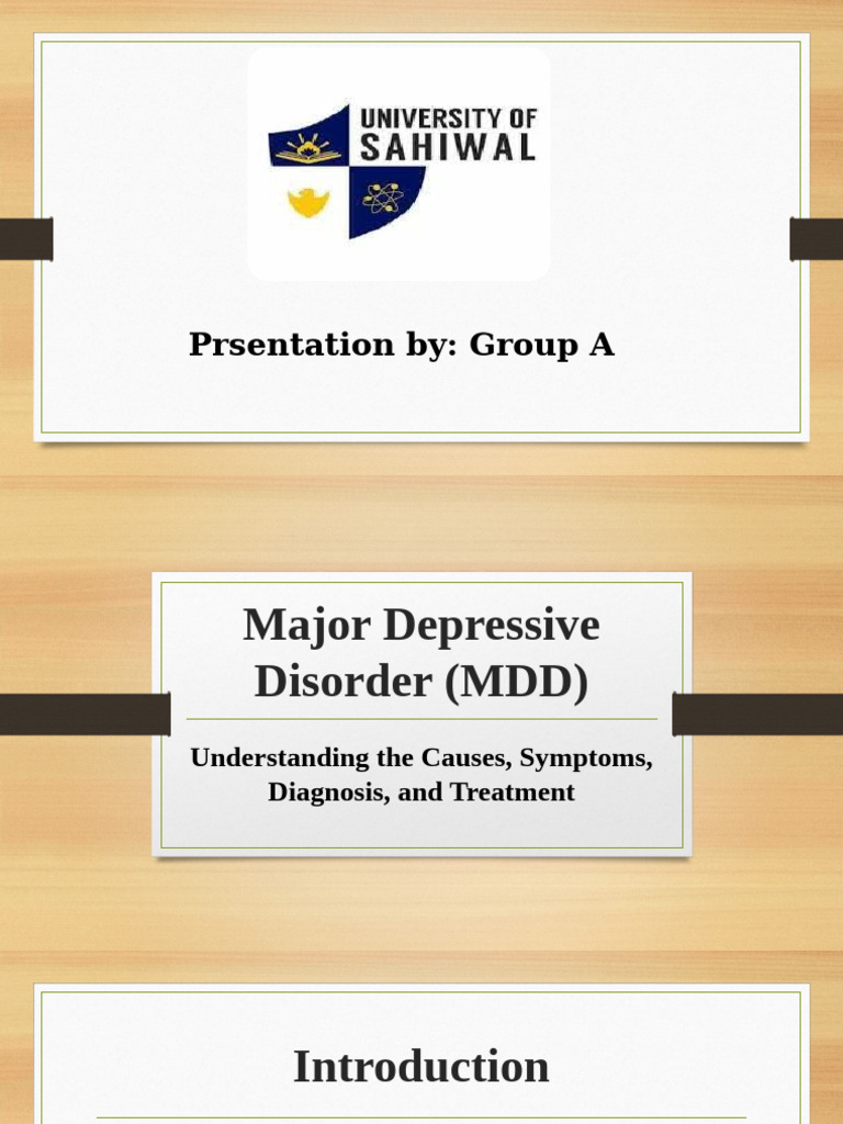 Understanding Major Depressive Disorder | PDF | Major Depressive ...