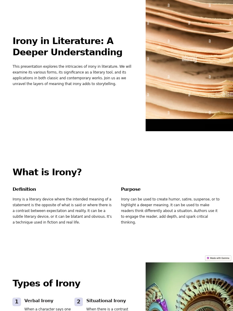 Irony in Literature A Deeper Understanding | PDF | Irony | Satire