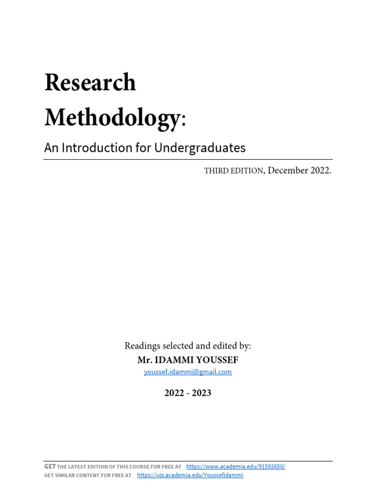 Research_Methodology_An_Introduction_for | PDF | Hypothesis | Methodology