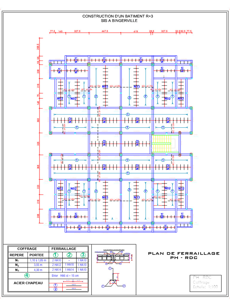 343079651-Plan de Ferraillage Ph - Rdc-2 | PDF