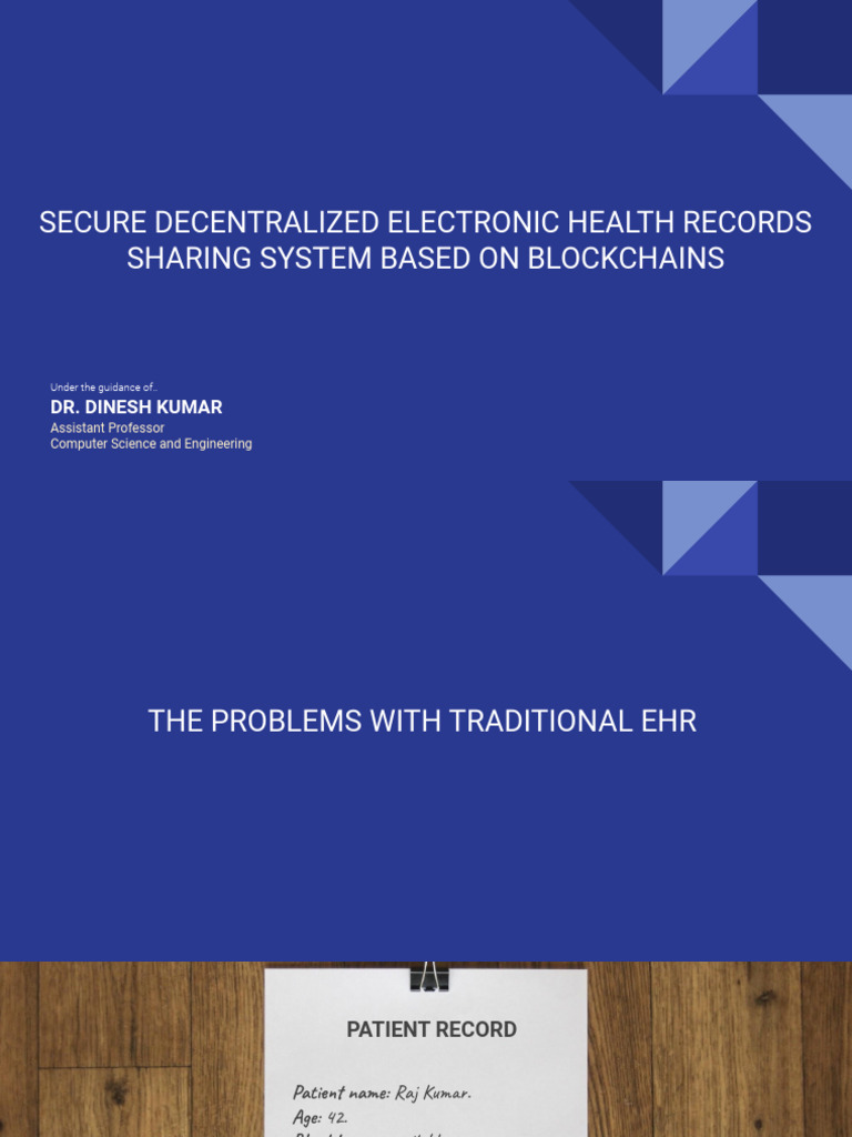 5th Sem Project_ Blockchain EHR | PDF | Electronic Health Record | Cyberwarfare