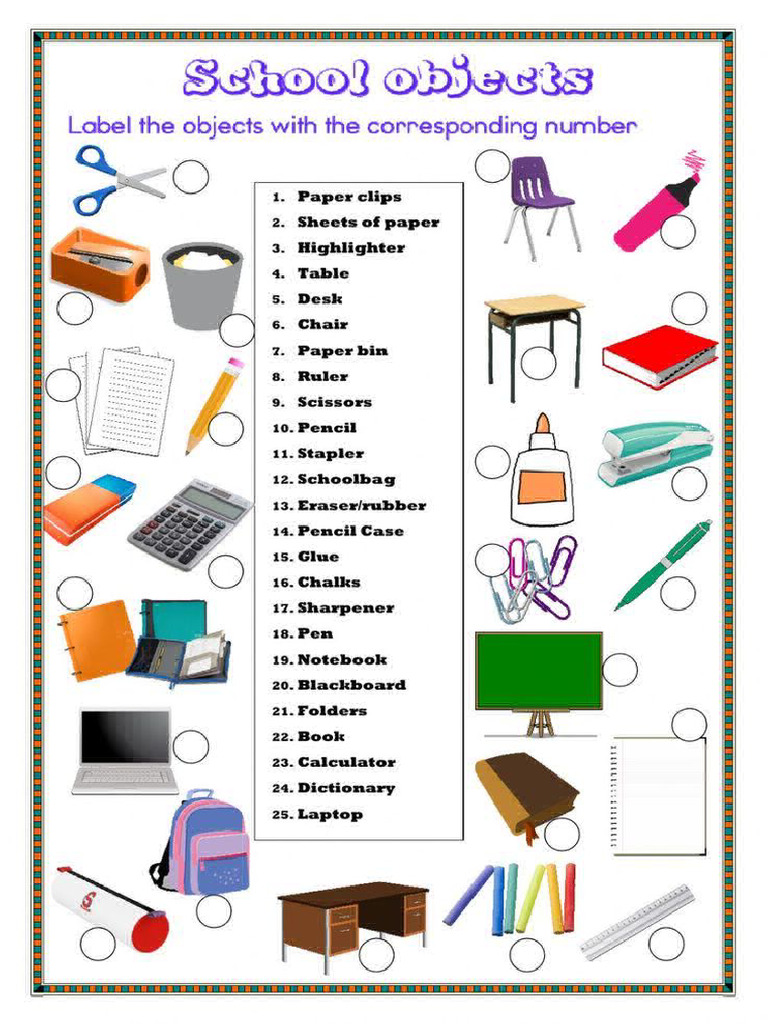 Classroom Objects PDF | PDF