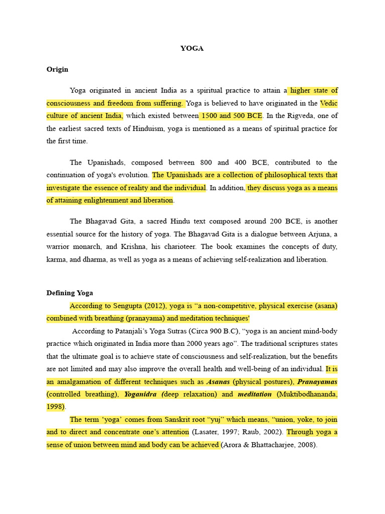 YOGA NOTES | PDF | Yoga | Asana